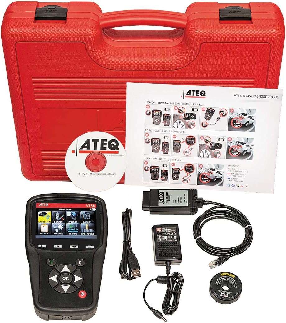Amazon.com: ATEQ VT56 Universal TPMS Diagnostic Tool with OBDII Module ...