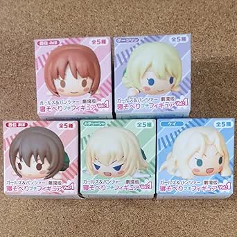 Amazon.co.jp: Girls und Panzer Film, Nesoberi Petite Figure Vol1, All 5 ...