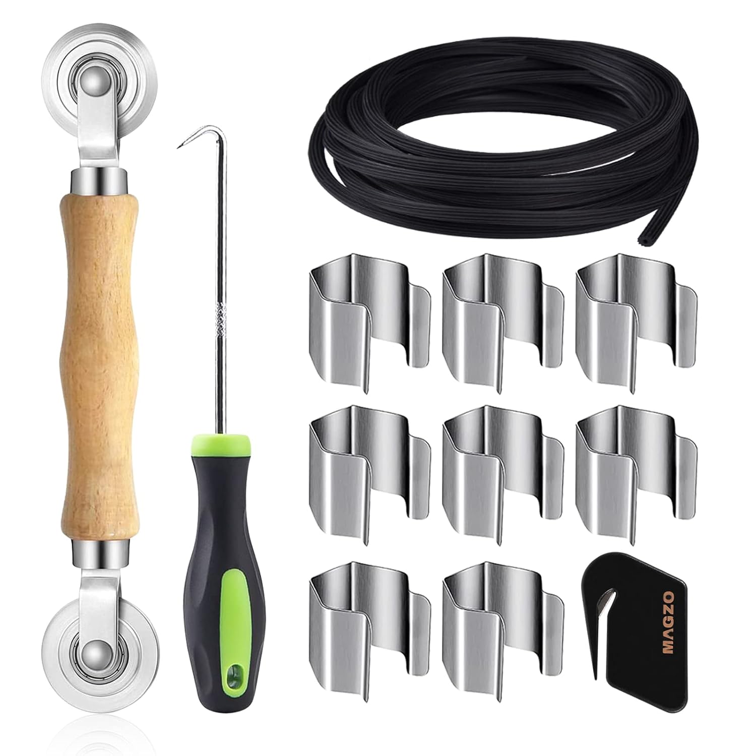 Buy Screen Tool Kit, Screen Rolling Tool & Retainer Clips (8 Piece ...