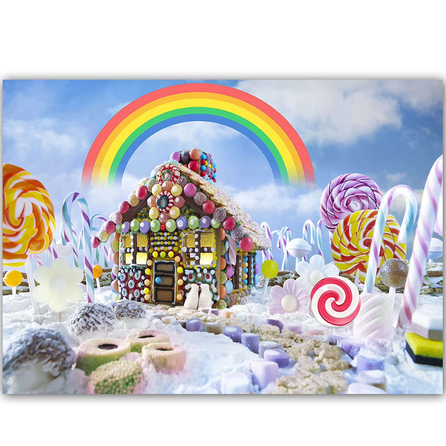 Buy Lollipop Candyland Backdrop 7x5ft Candy House Photography ...