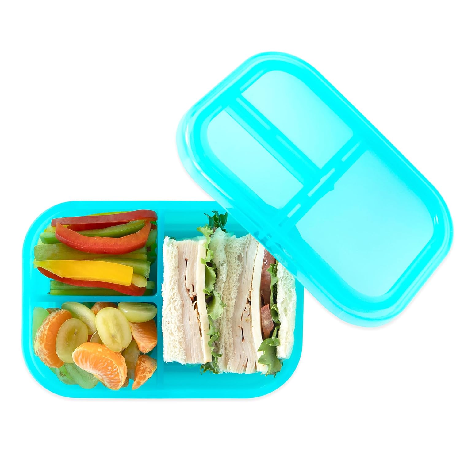 Amazon.com: Bumkins Snack/Lunch Bento Box for Kids and Adults, 3 ...