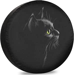 Amazon.com: Boat Trailer Tire Covers Cat Portrait RV Camping ...