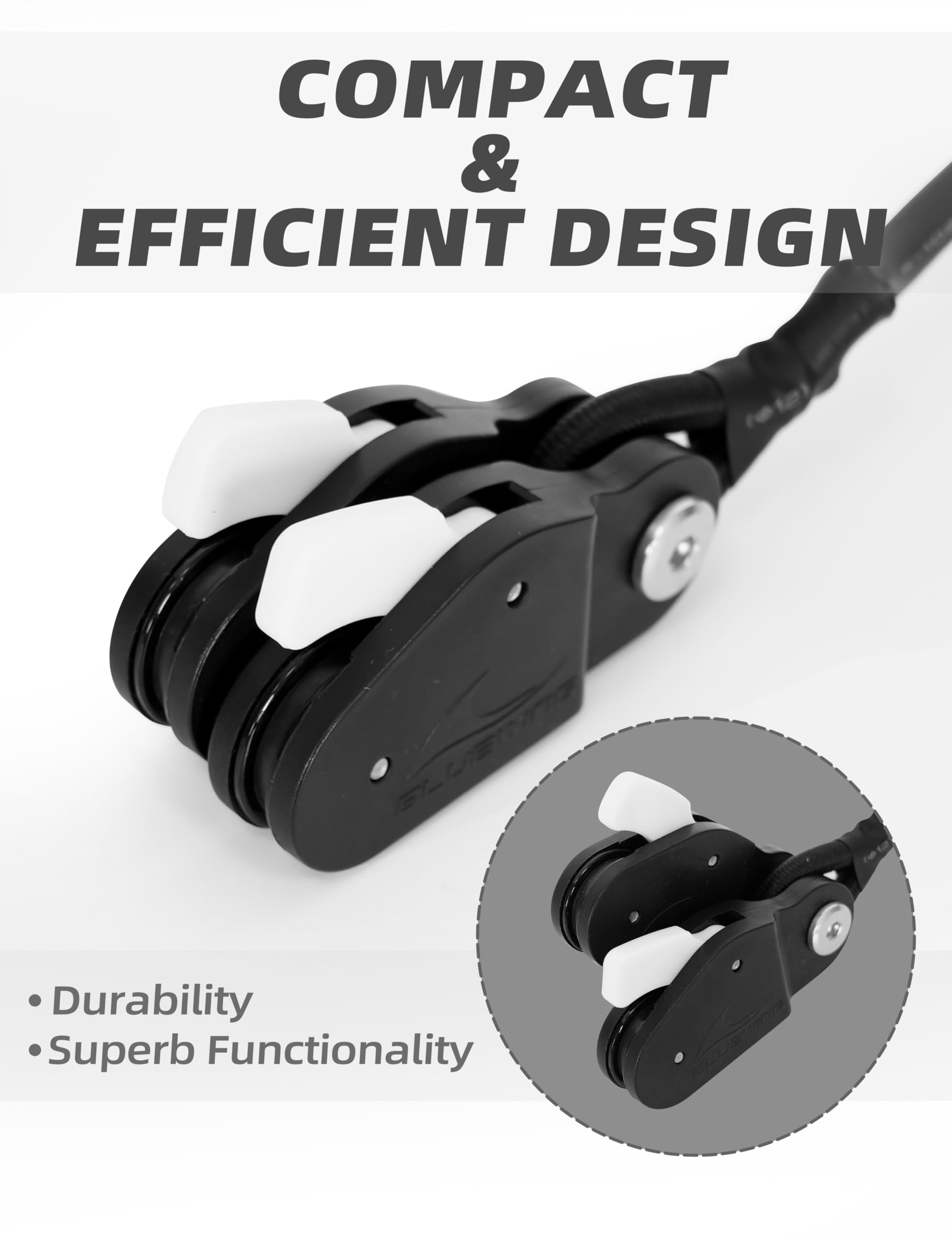 Snapklik.com : BLUEWING Outrigger Halyard Lock Pulley Single/Double ...