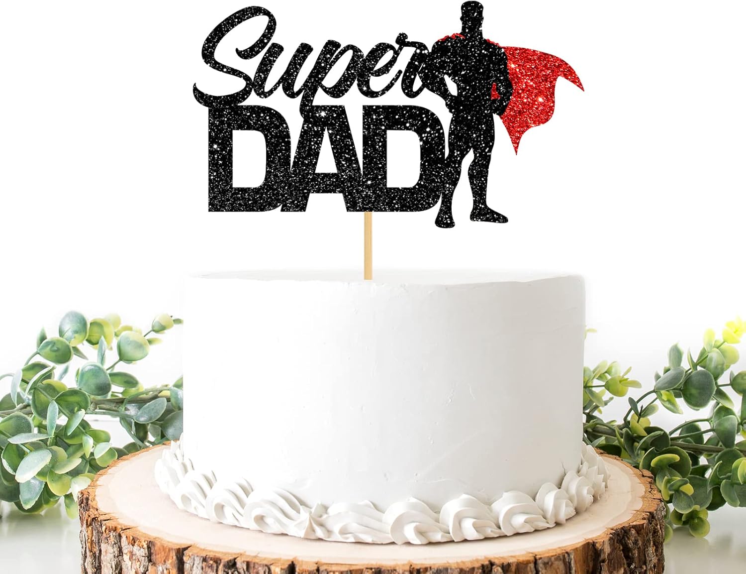 Amazon.com: Helewilk Super Dad Cake Topper, 1 Count, Blue, Father's Day ...