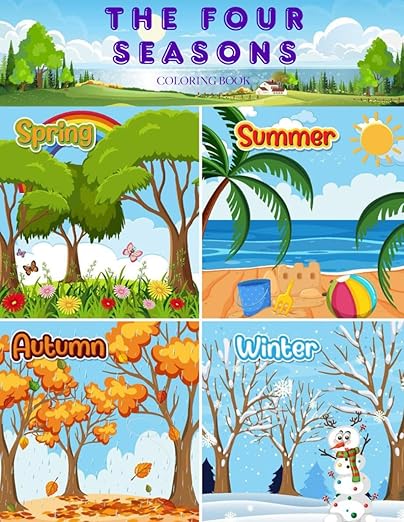 Four Seasons Coloring Book: DeMille, Missy: 9798314482148: Amazon.com ...