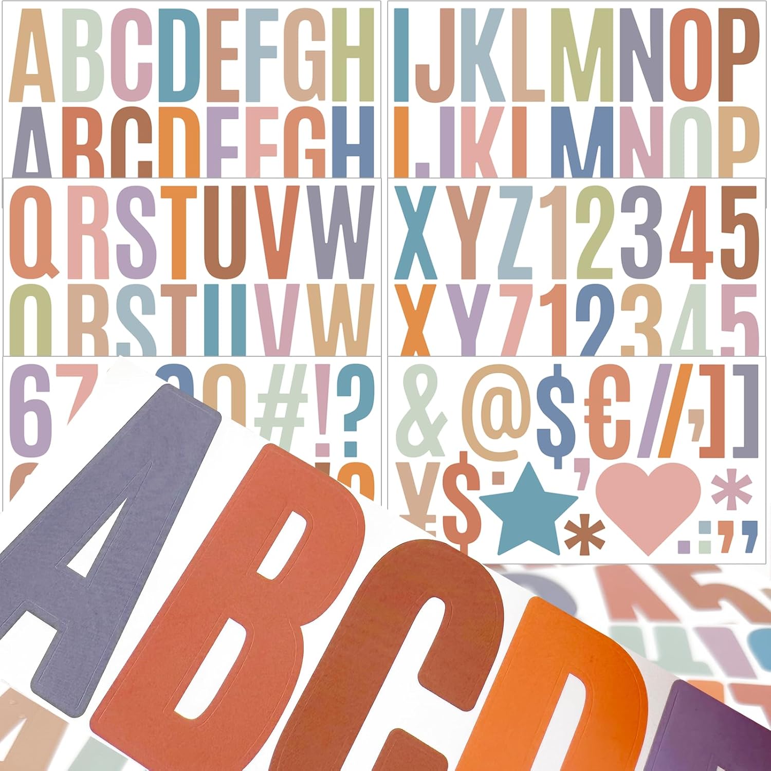 Amazon.com: Triwin Large Letter Stickers, Waterproof Vinyl, Multicolor ...