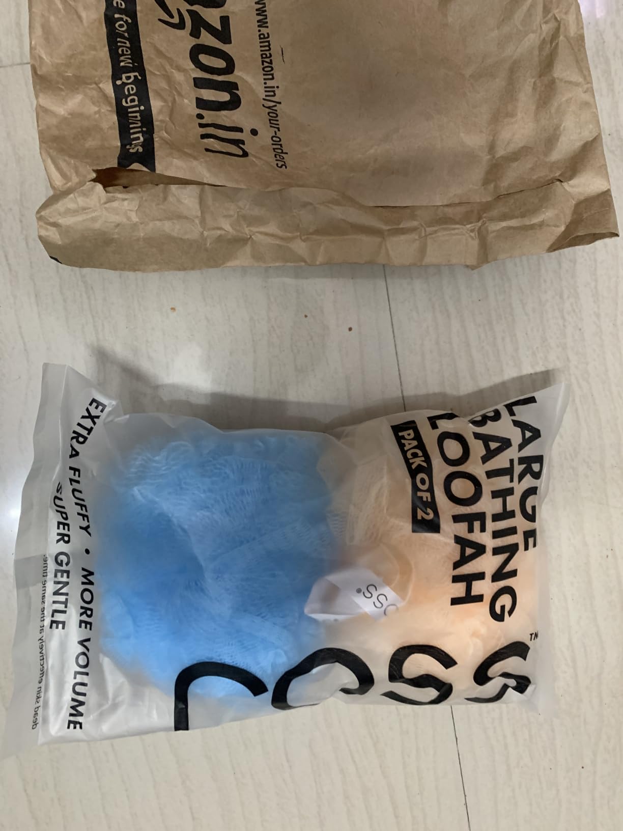 Buy ross Large Bath Loofah Sponge Scrubber Exfoliator for High Lather ...