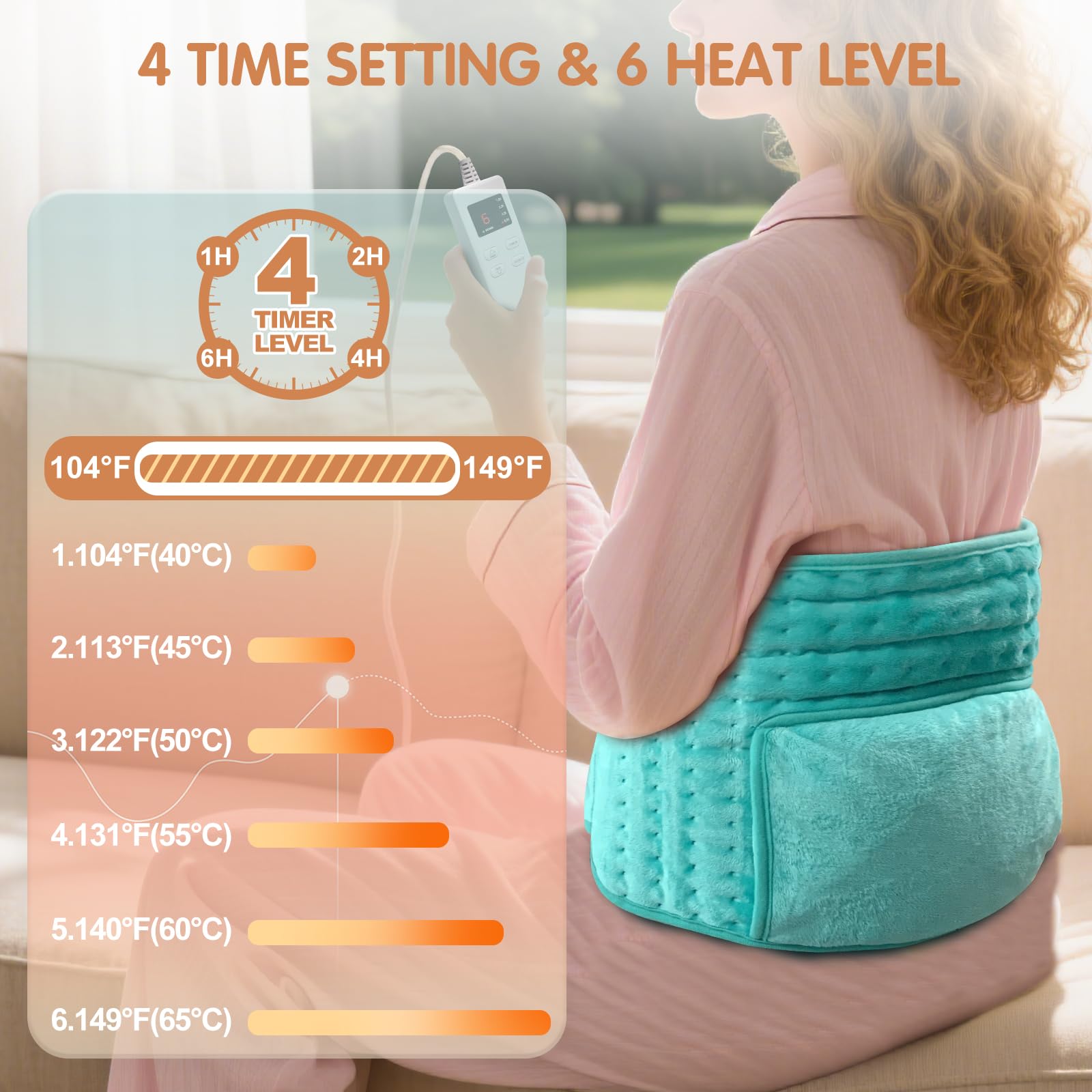 Snapklik.com : Heating Pad Back Pain Relief Electric Heating Pad For ...