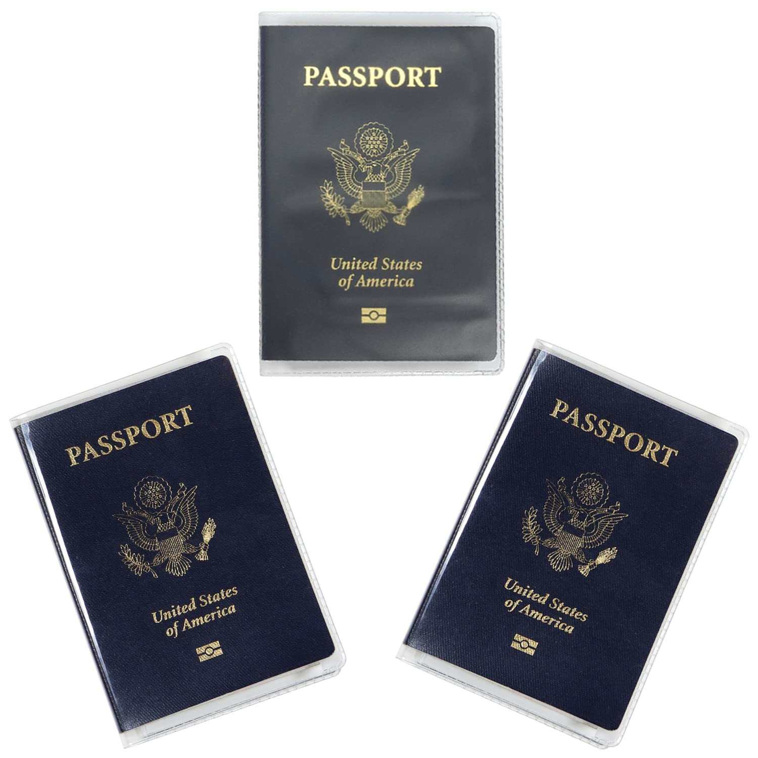 Amazon.com | Clear & Frosted Passport Cover Plastic Passport Protector ...