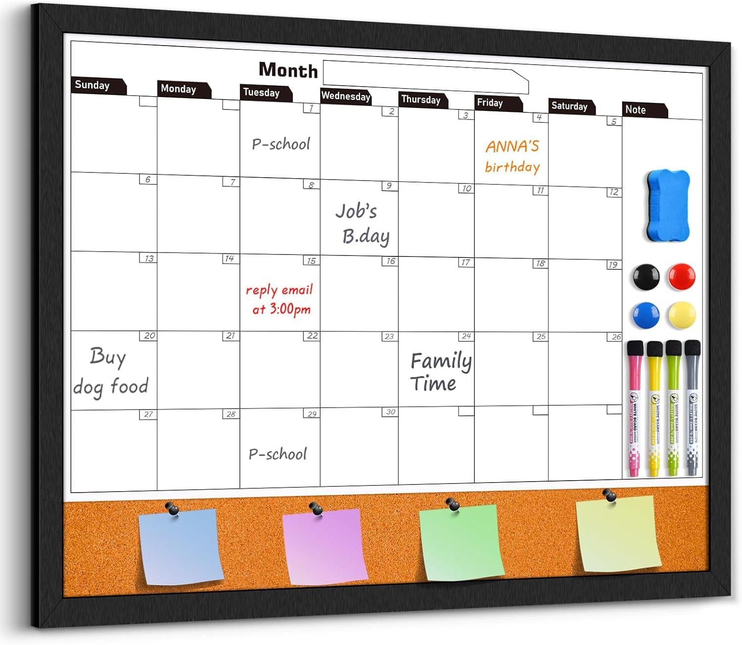 Plantilla De Calendario De Pizarra