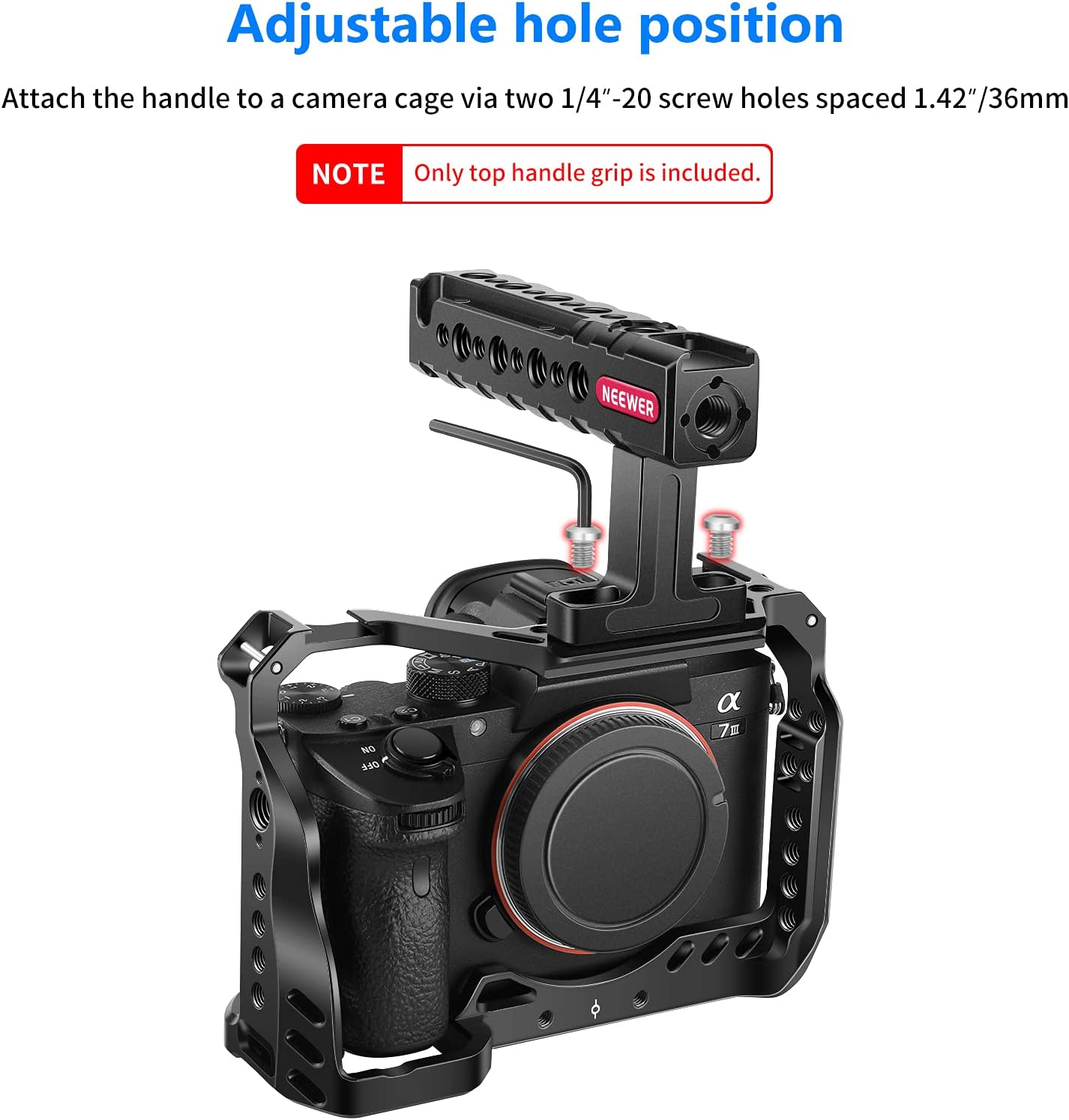 Neewer Top Handle Grip with Locating Point Compatible with Arri ...