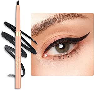 OULAC Matte Black Eye Liner Pencils Waterproof, Smudge-proof Retractable Eyeliner Lasts 24H ...