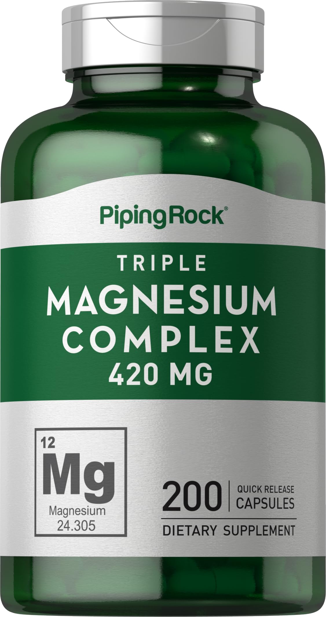 Amazon.com: Piping Rock Triple Magnesium Complex | 420 mg | 200 ...