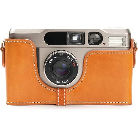 Amazon.com: Contax T2 Case, BolinUS Handmade Genuine Real Leather Half ...