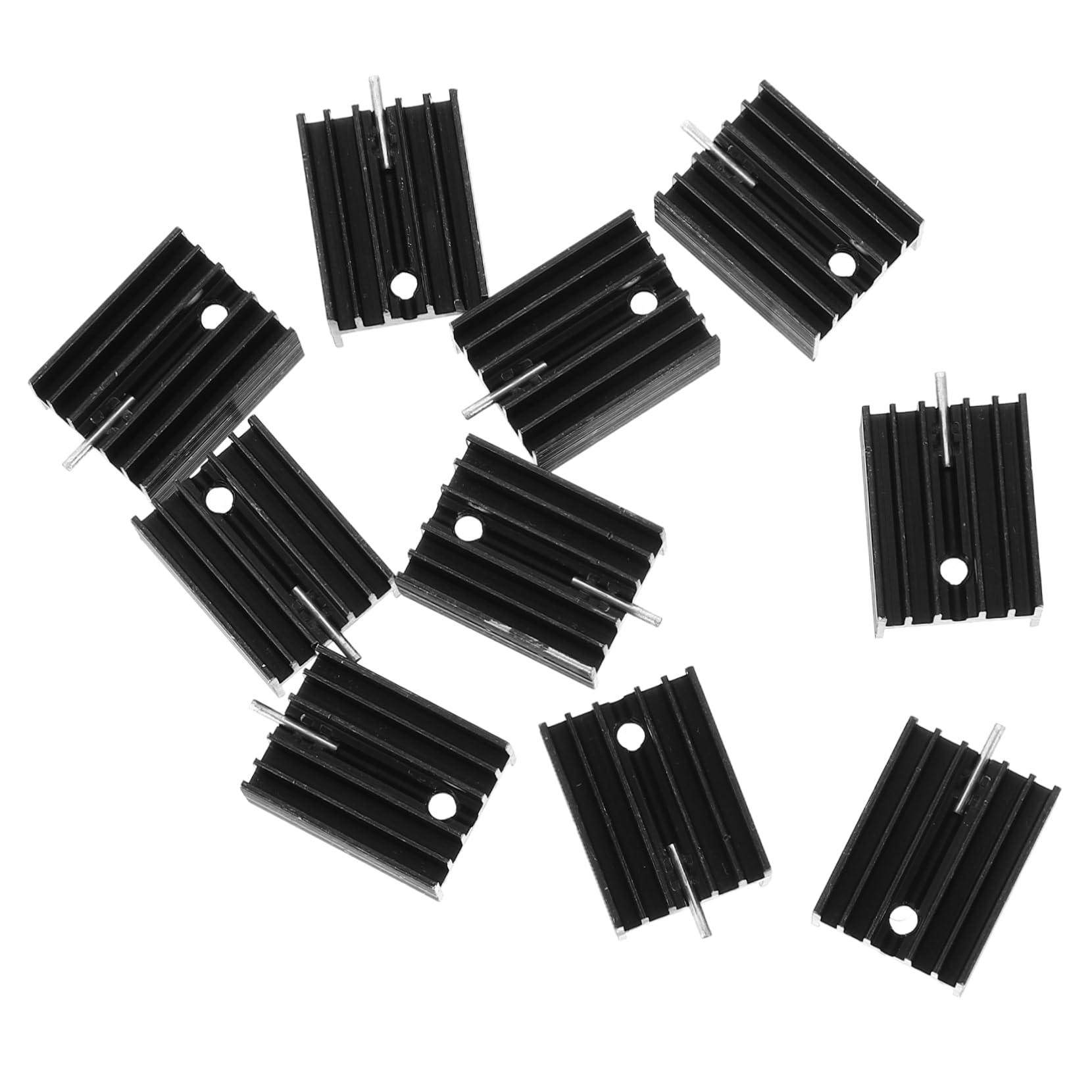 Buy Hemobllo Voltage Regulator Heat Sink 30 Pcs Cooling Fin Suit Black ...