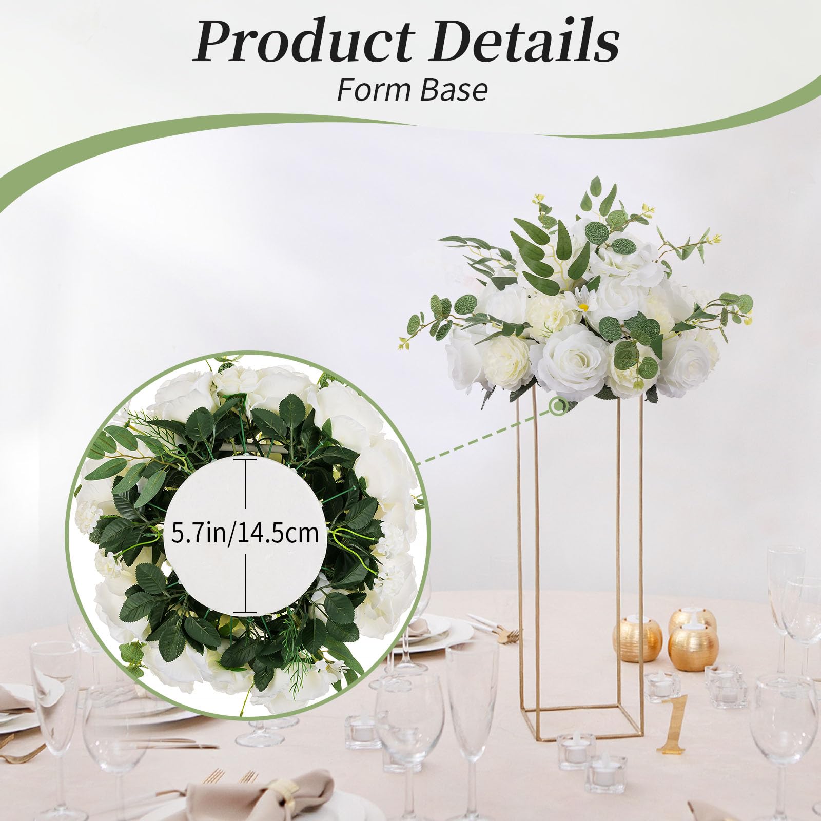 BLOSMON Artificial Flower Wedding Table Centerpieces 10 Pcs Large 13.7 ...
