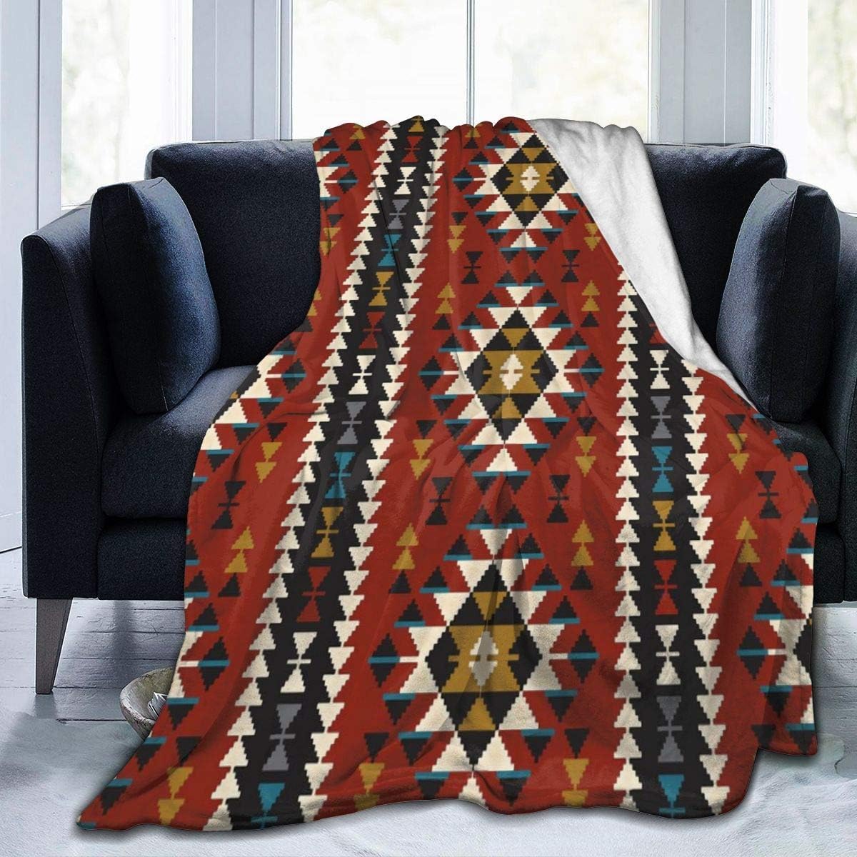 GSDGSDG Native Southwest American Indian Aztec Navajo Fleece Decke ...
