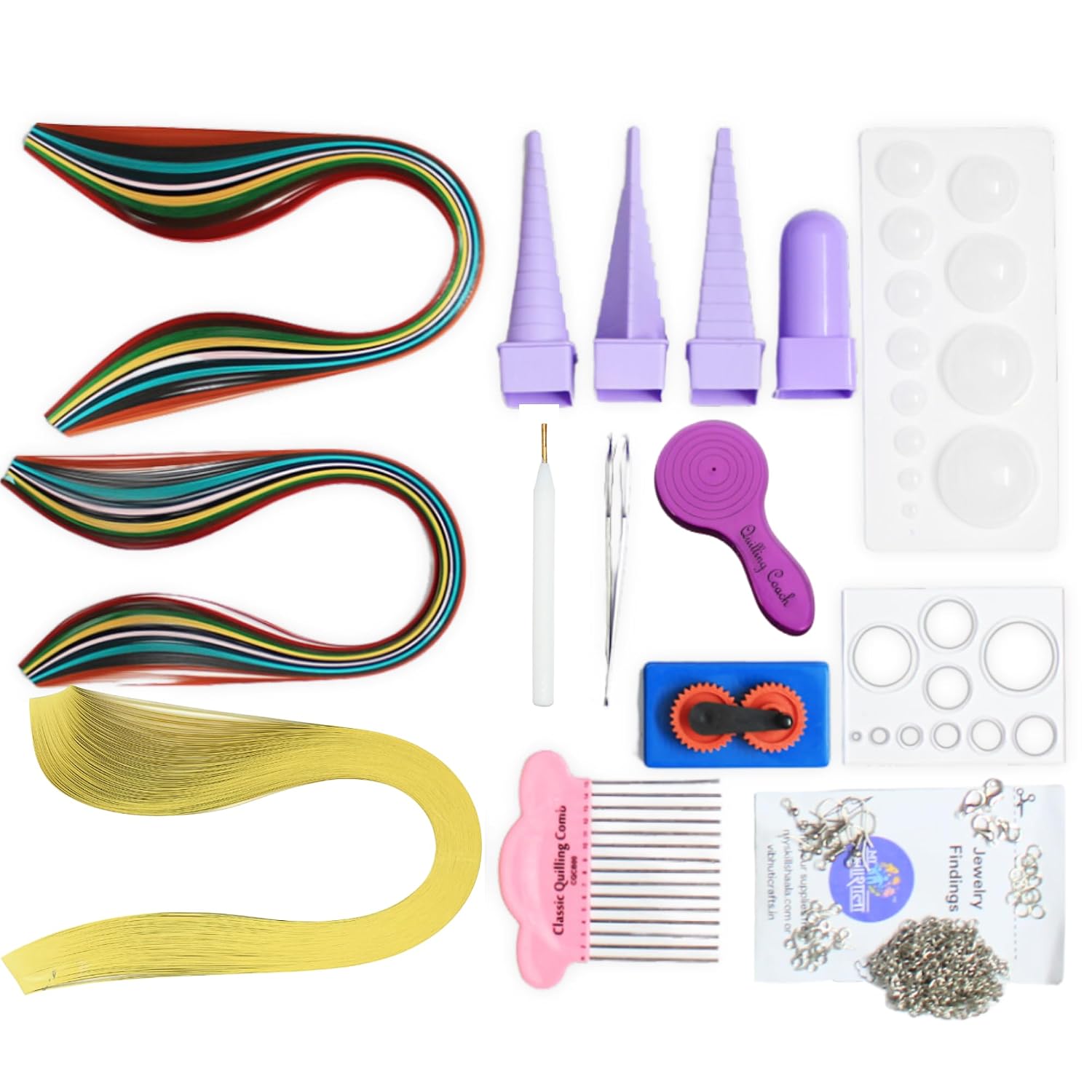 Vibhuti Crafts Quilling Craft Big Kit - Complete Set with Needle ...