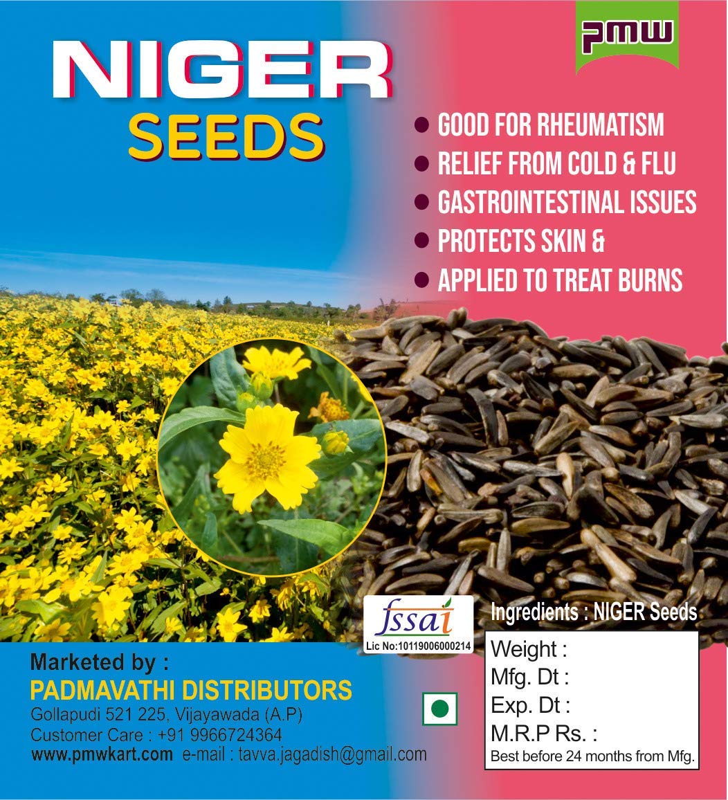 Pmw - Niger Seeds - Verri Nuvvulu - 500 Grams - Guizotia Abyssinica ...