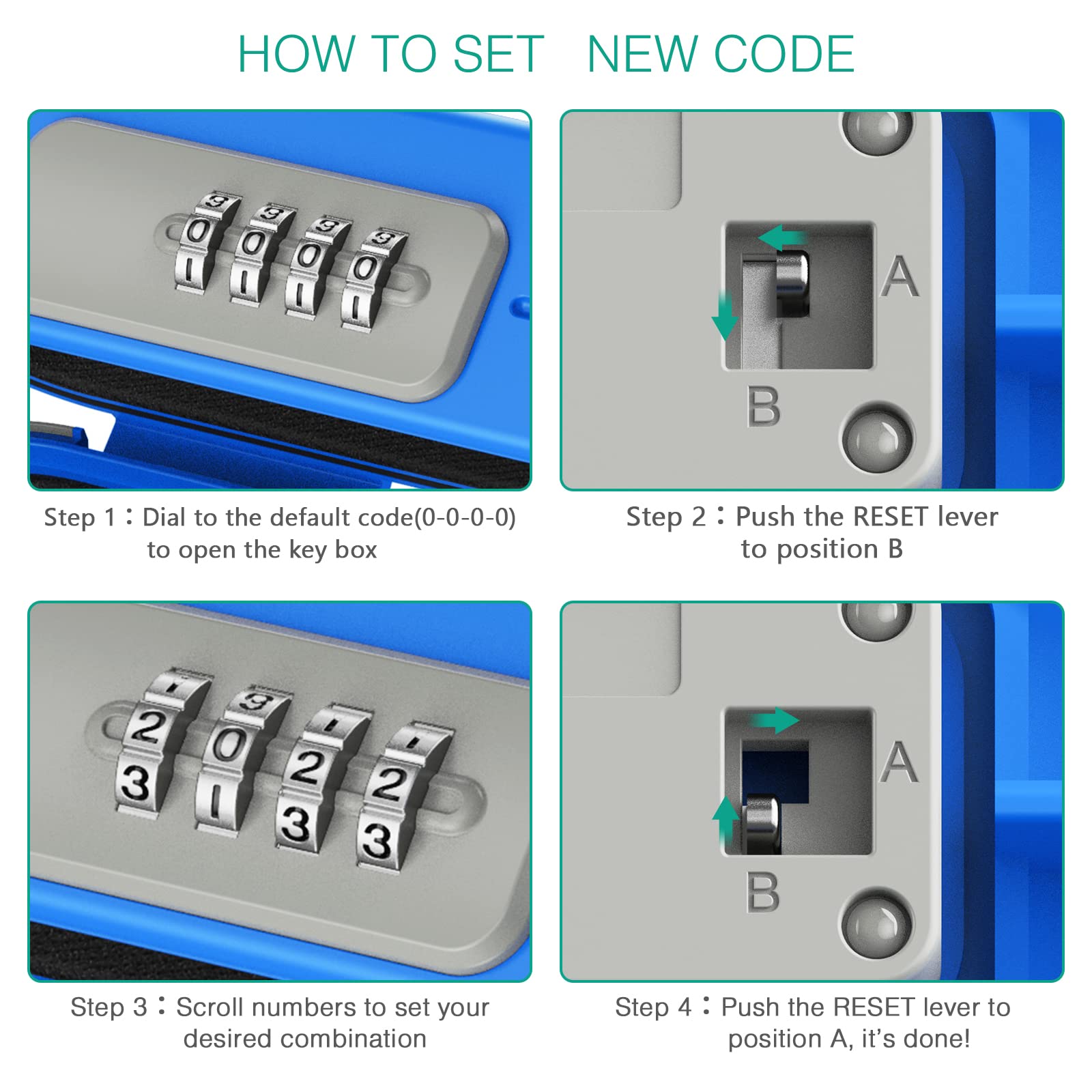 Snapklik.com : Portable Security Case, Portable Safe Box, 4 Digit ...