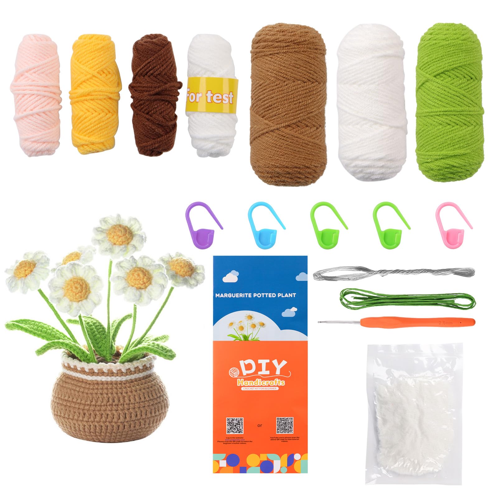 NICKLIN Crochet Kit for Beginners,Complete Crochet Starter Kit,Colorful ...