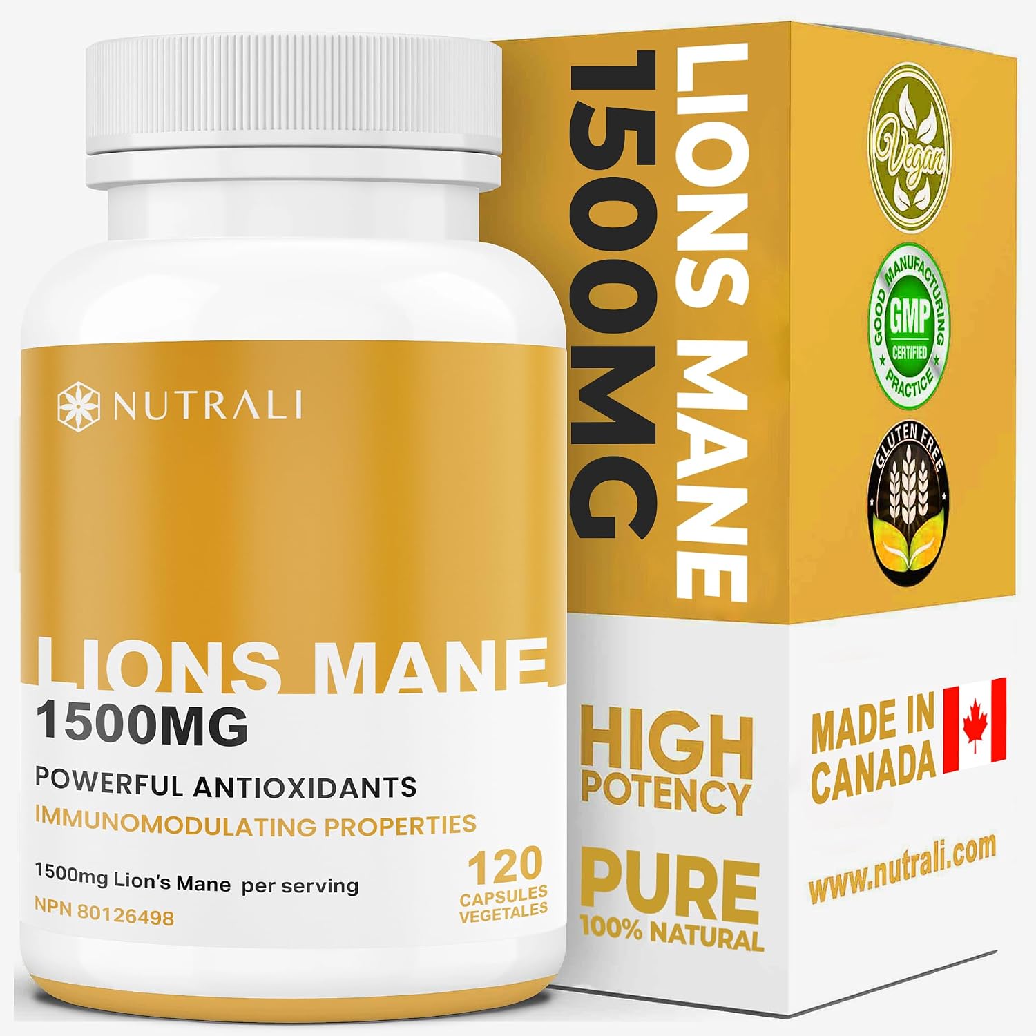 MAXIMUM POTENCY Lions Mane Supplement Extract Capsules – 1500mg per ...