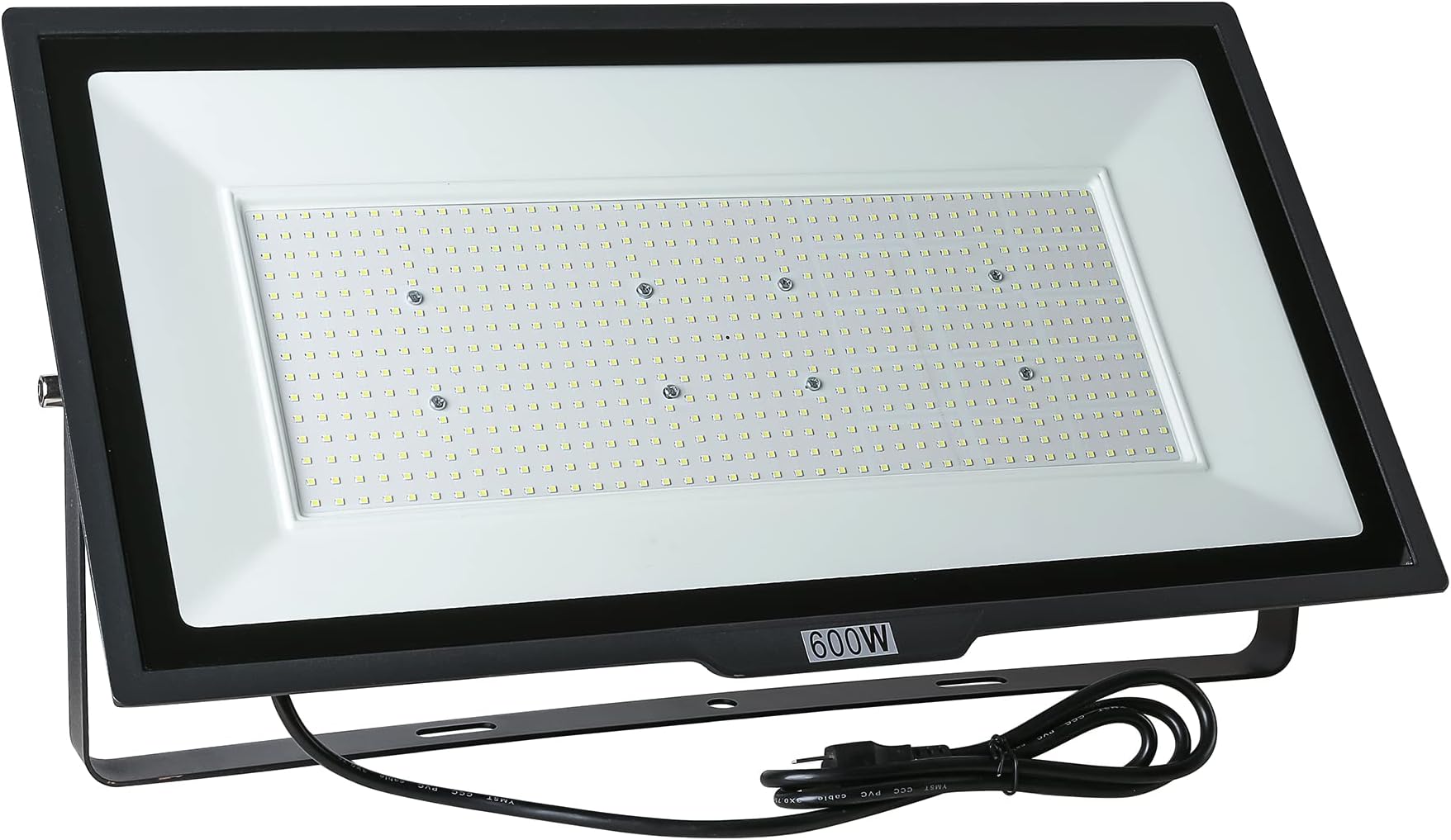 YANYCN 2 Pack 500W LED Flood Light Outdoor,2750W Equivalent Super Bright FloodLight with Plug ...