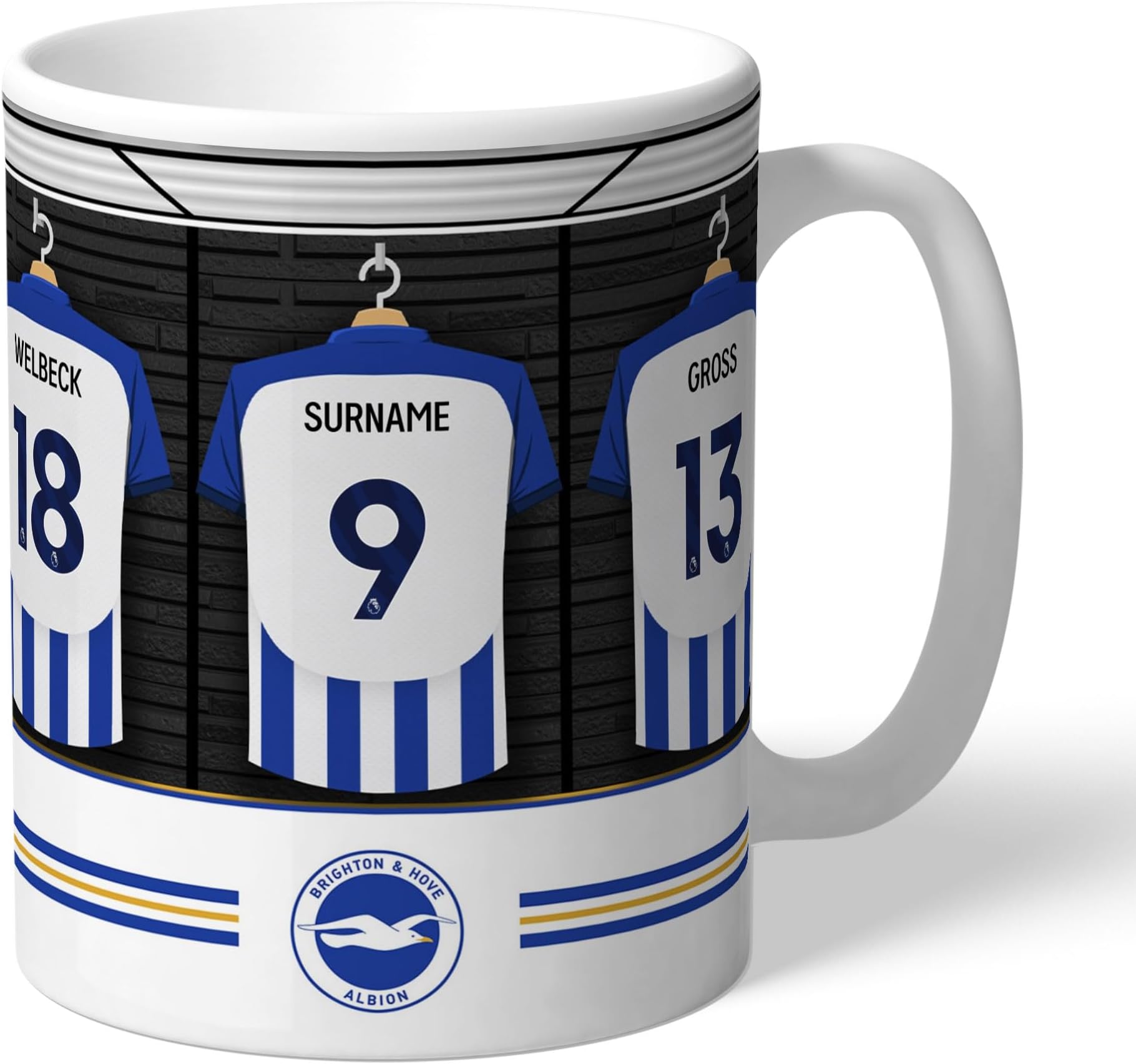 Brighton & Hove Albion Personalised FC True Mug : Amazon.co.uk: Home ...