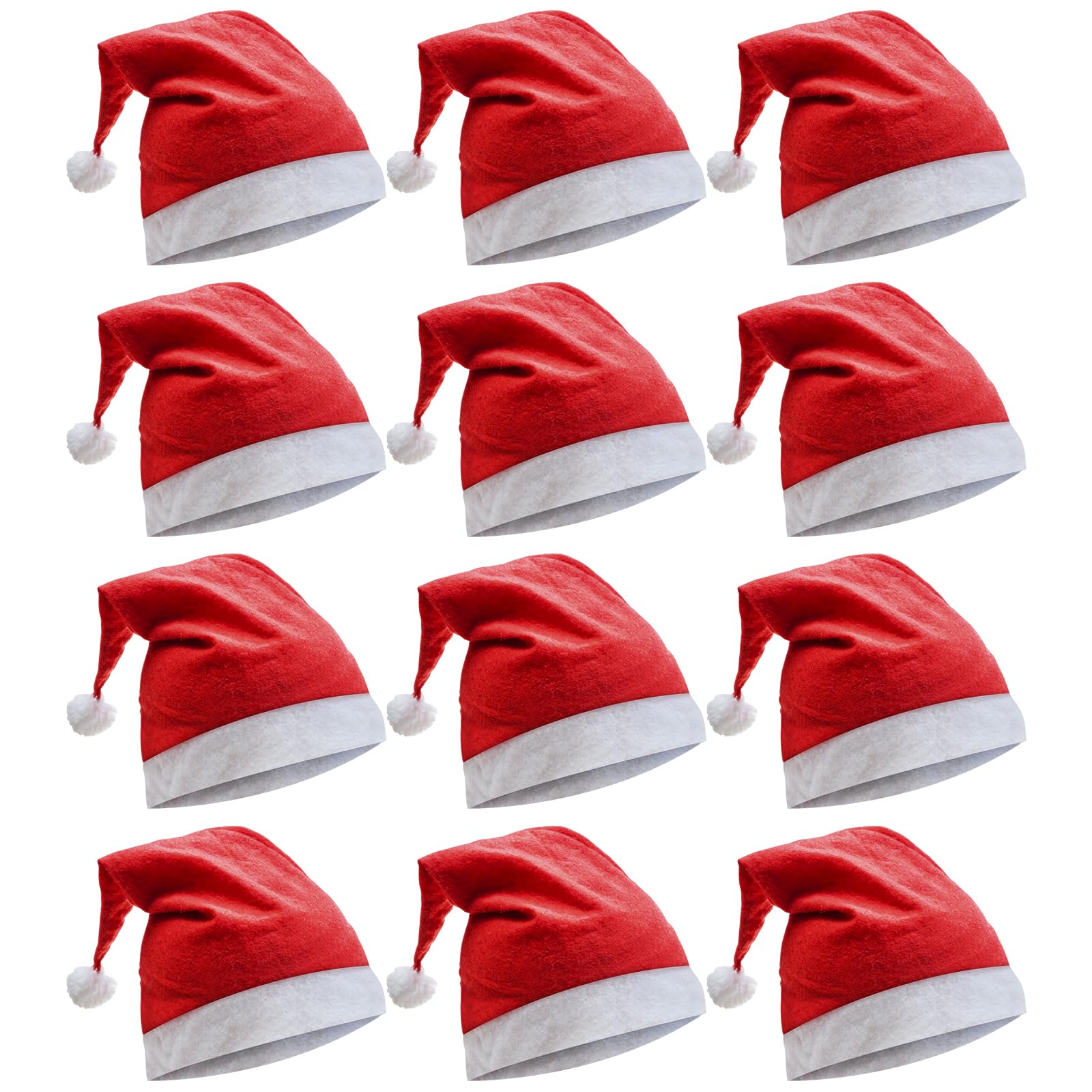 CNMTCCO Santa Hats 12pcs Santa Hats - Christmas Party Hats Fancy Dress ...