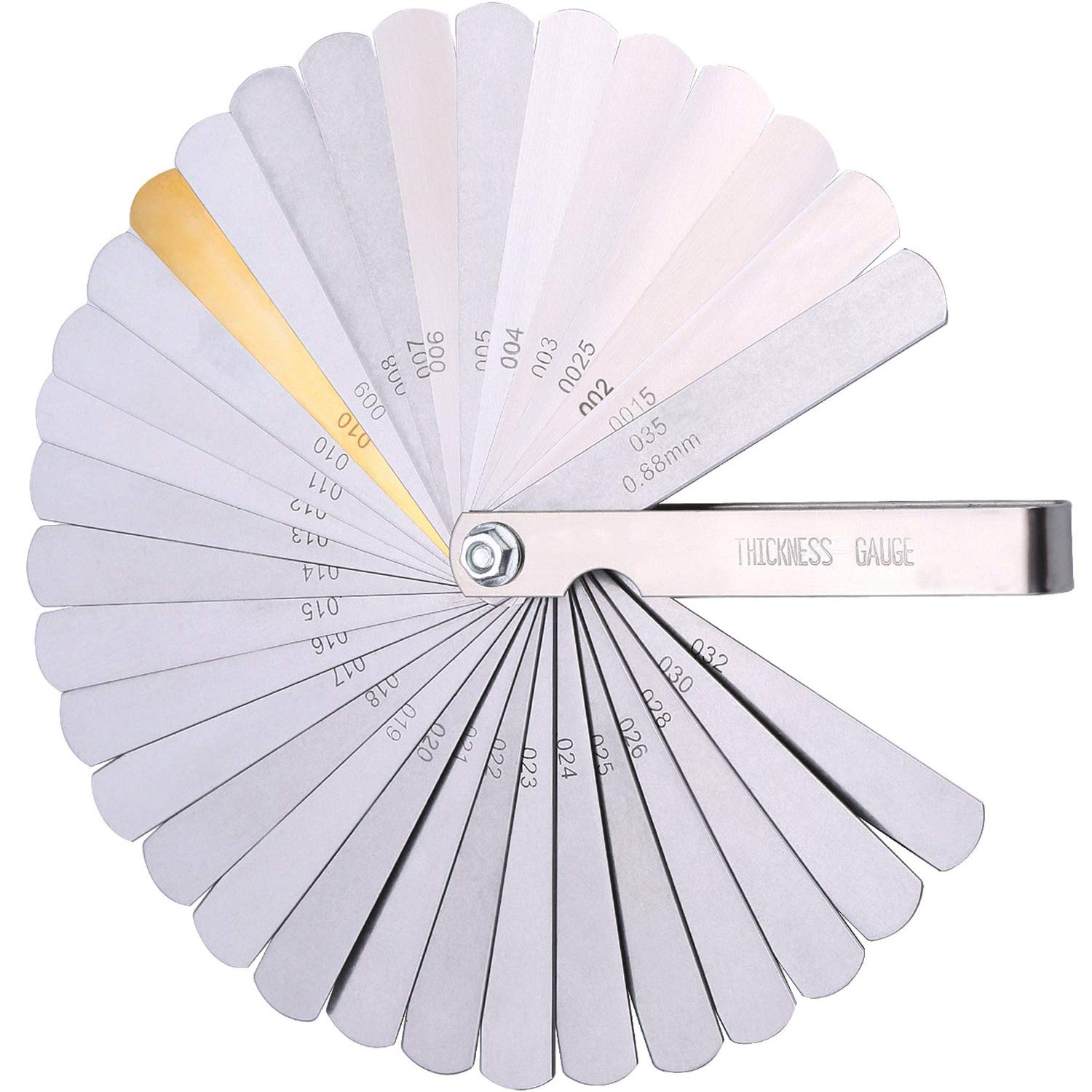 Feeler Thickness Gauge 32 Blades Stainless Clearance ruler Tool for ...