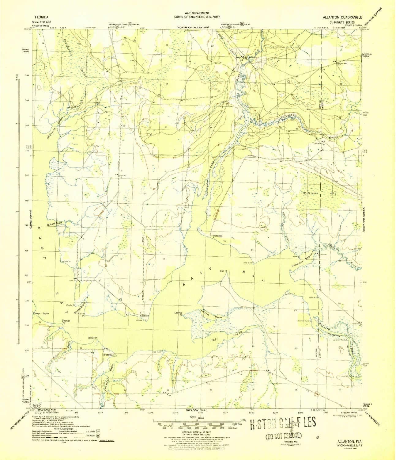 Amazon.com : YellowMaps Allanton FL topo map, 1:31680 Scale, 7.5 X 7.5 ...