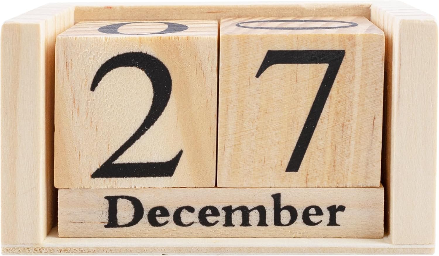 Amazon.com : Framendino, Natural Vintage Wood Calendar Rustic Block ...