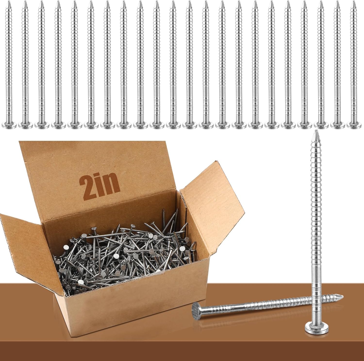 Tandefio 2 Pound Box Siding Nails Roofing Tile and Slating Rust ...