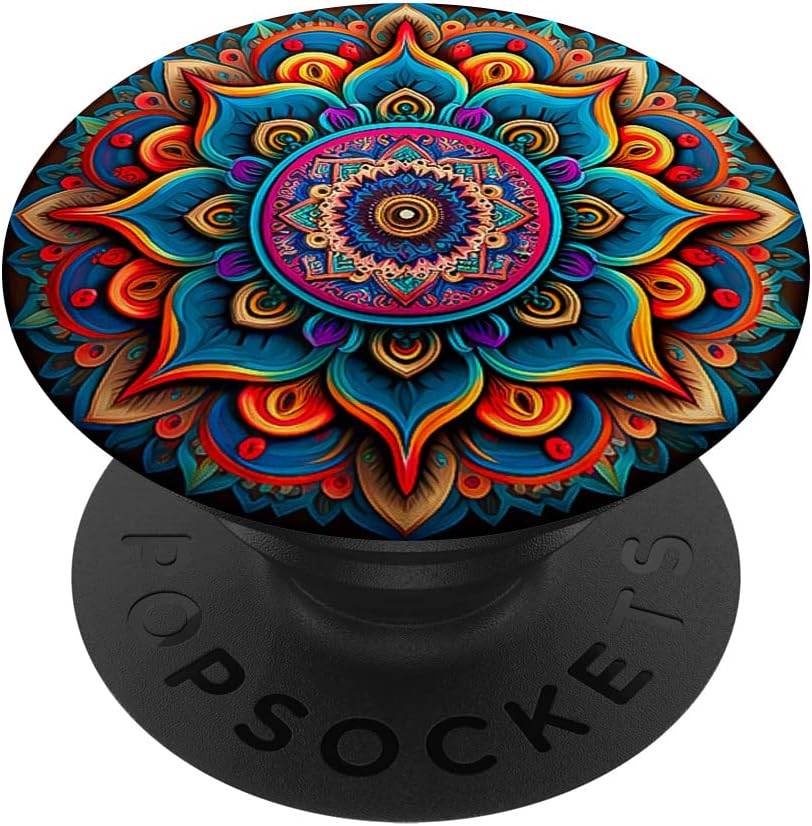 Amazon.com: Colorful Mandala Hippie Meditation Spiritual Intricate Yoga ...