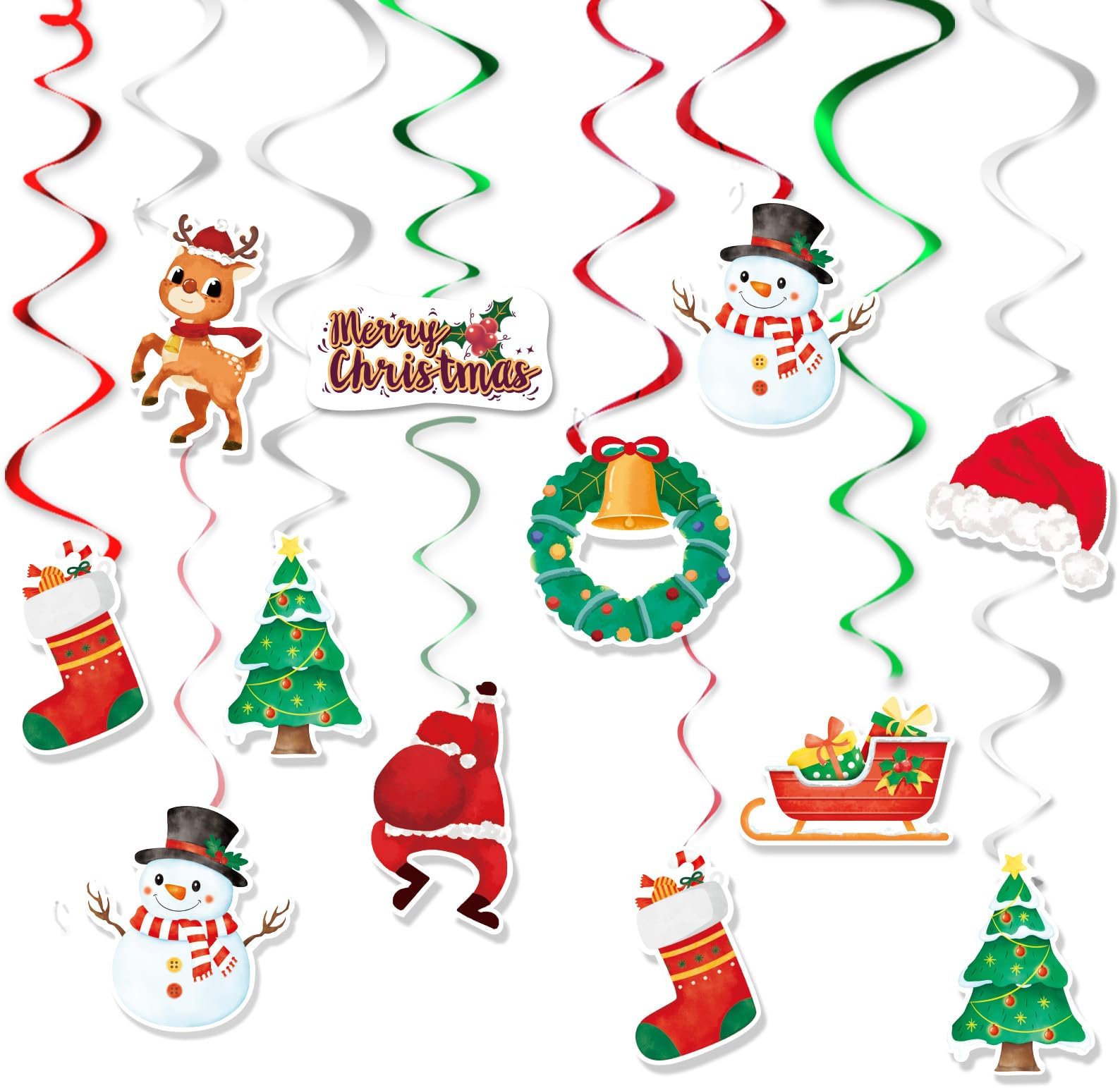 Amazon.com: Funrous Christmas Peppermint Candy Hanging Decorations ...