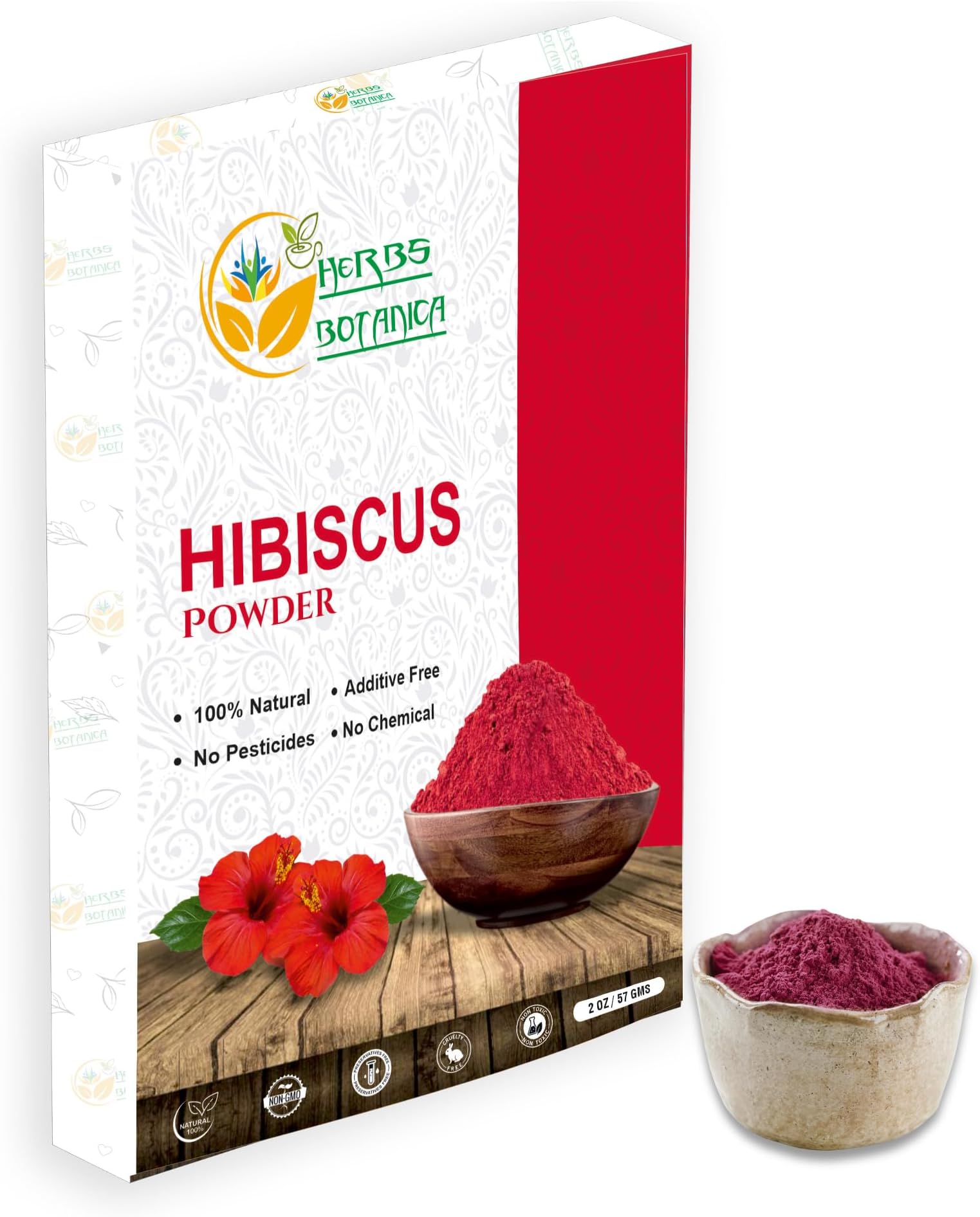 Amazon.com : Herbs Botanica Hibiscus Powder 100% Pure & Natural ...