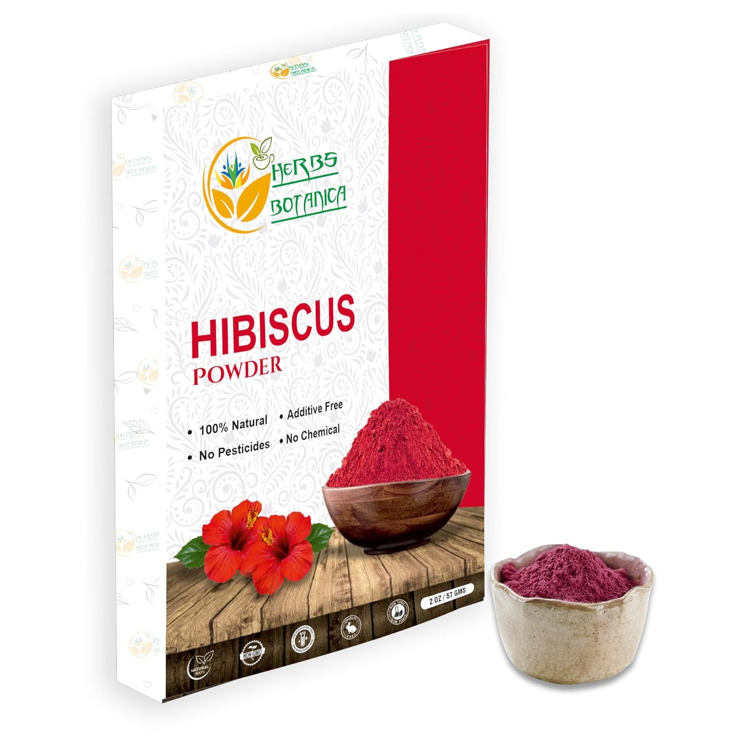 Amazon.com : Herbs Botanica Hibiscus Powder 100% Pure & Natural ...