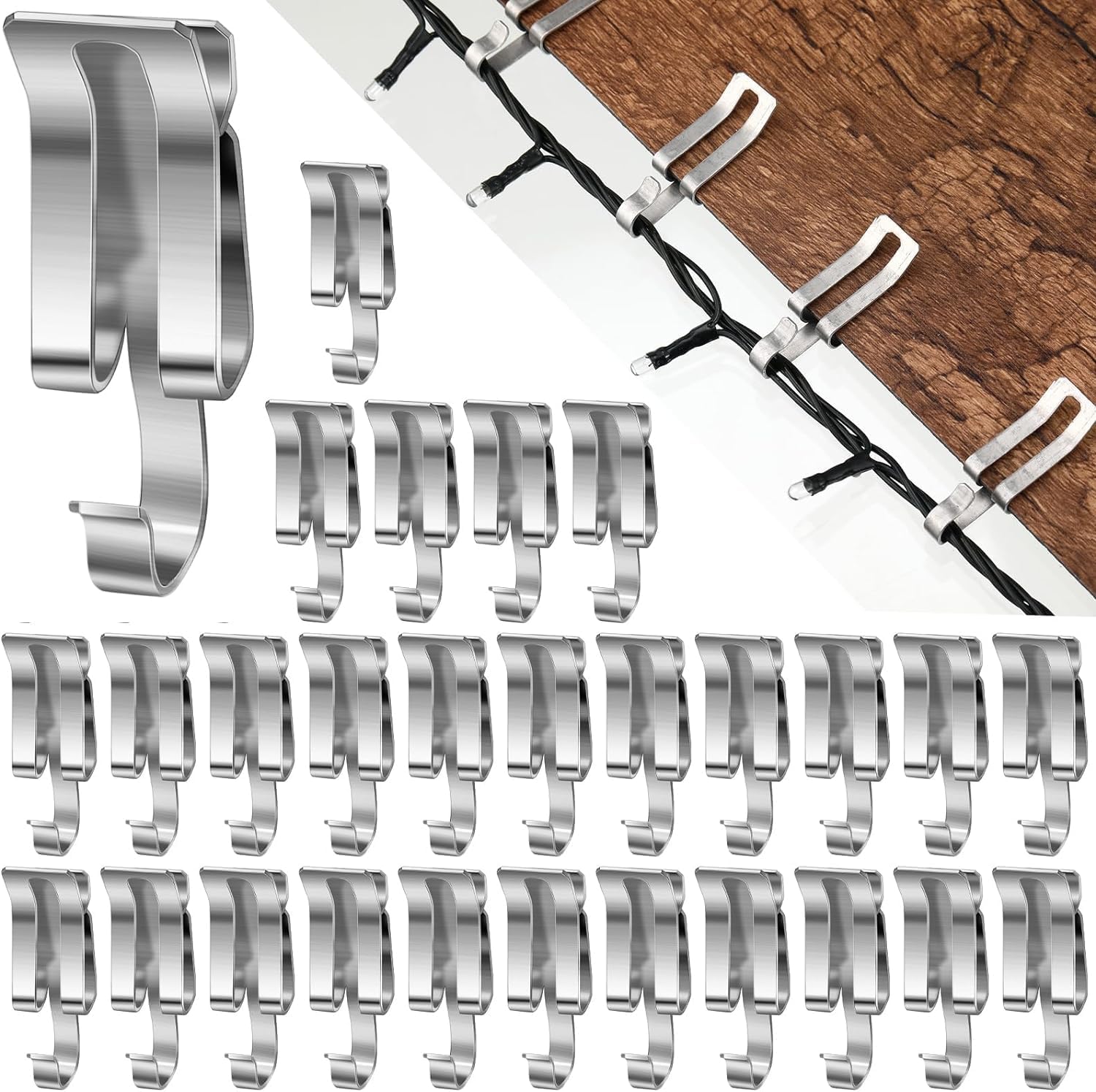 Amazon.com: Himake Christmas Light Clips Metal Gutter Clips for Hanging ...