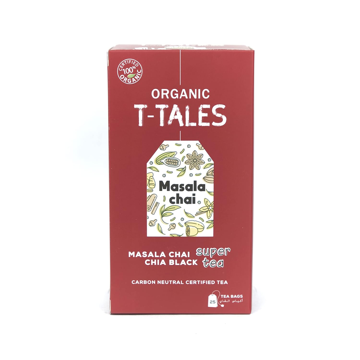 Organic T-Tales | Wellness Teas | Masala Chai | 25 Tea Bag Box | Strong ...