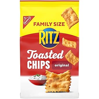 Amazon.com: RITZ Toasted Chips Original Crackers, Party Snacks, Family ...