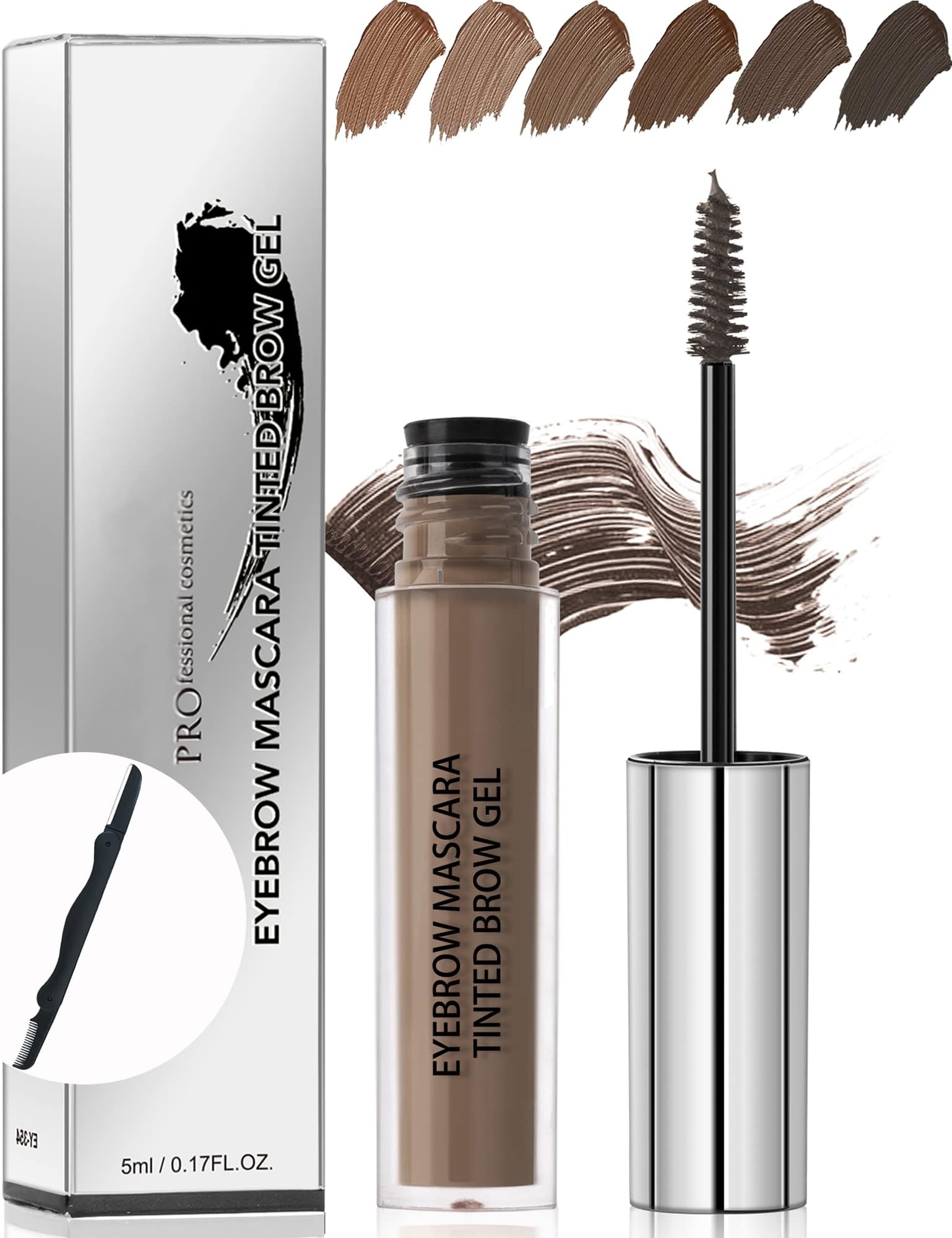 Amazon.com : Waterproof Tinted Brow Gel-Long Lasting Smudge-Proof ...