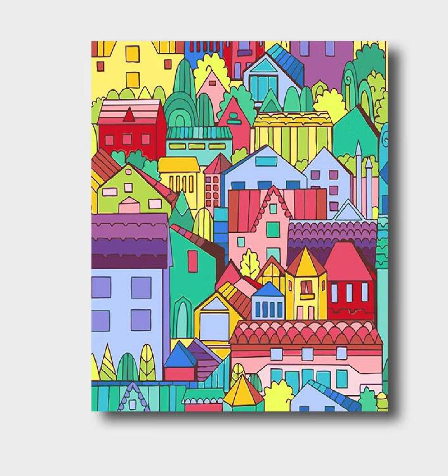 Cartoon Building Painting