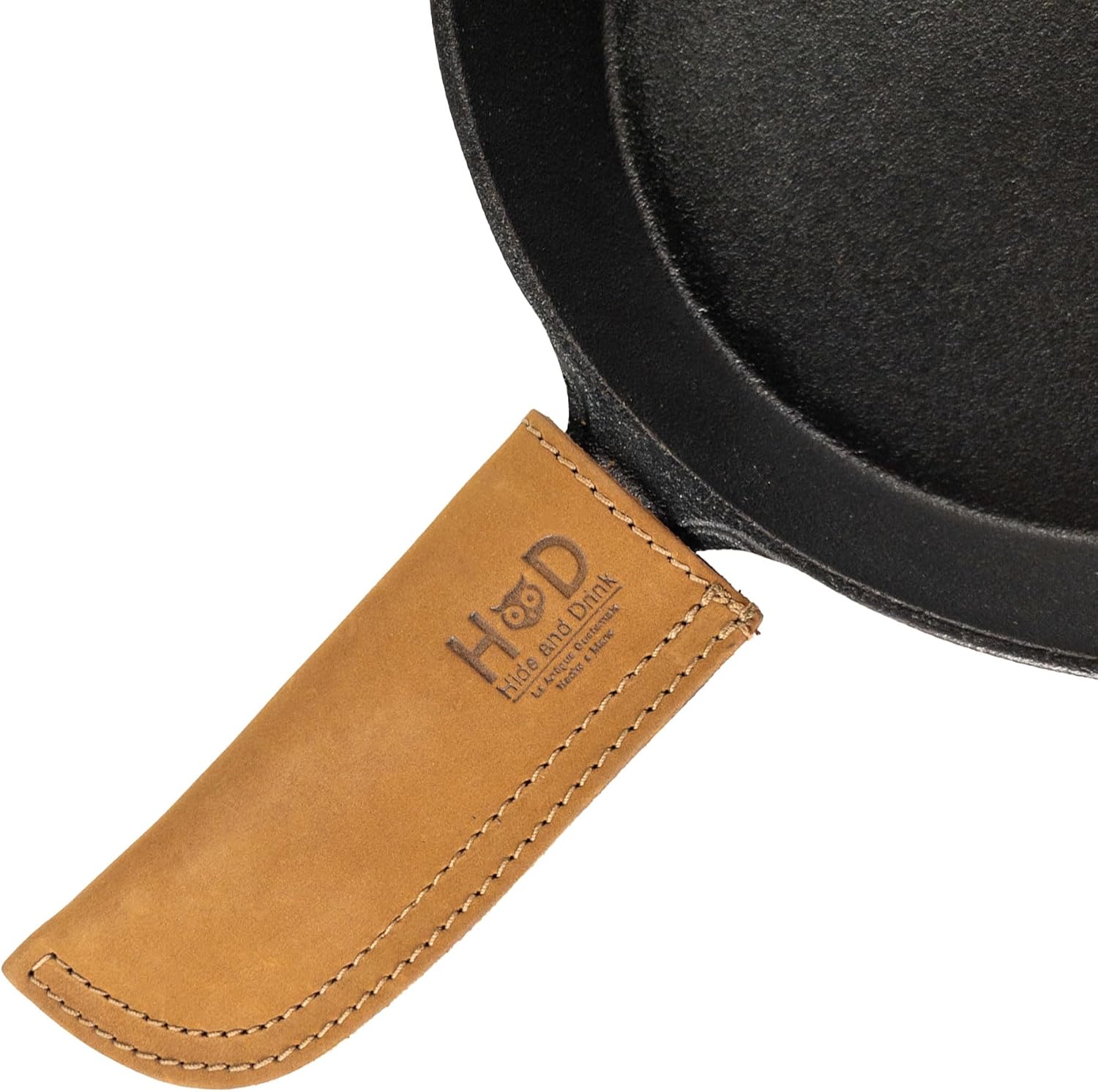Amazon.com: Hide & Drink, Full Grain Leather Hot Handle, Cast Iron ...