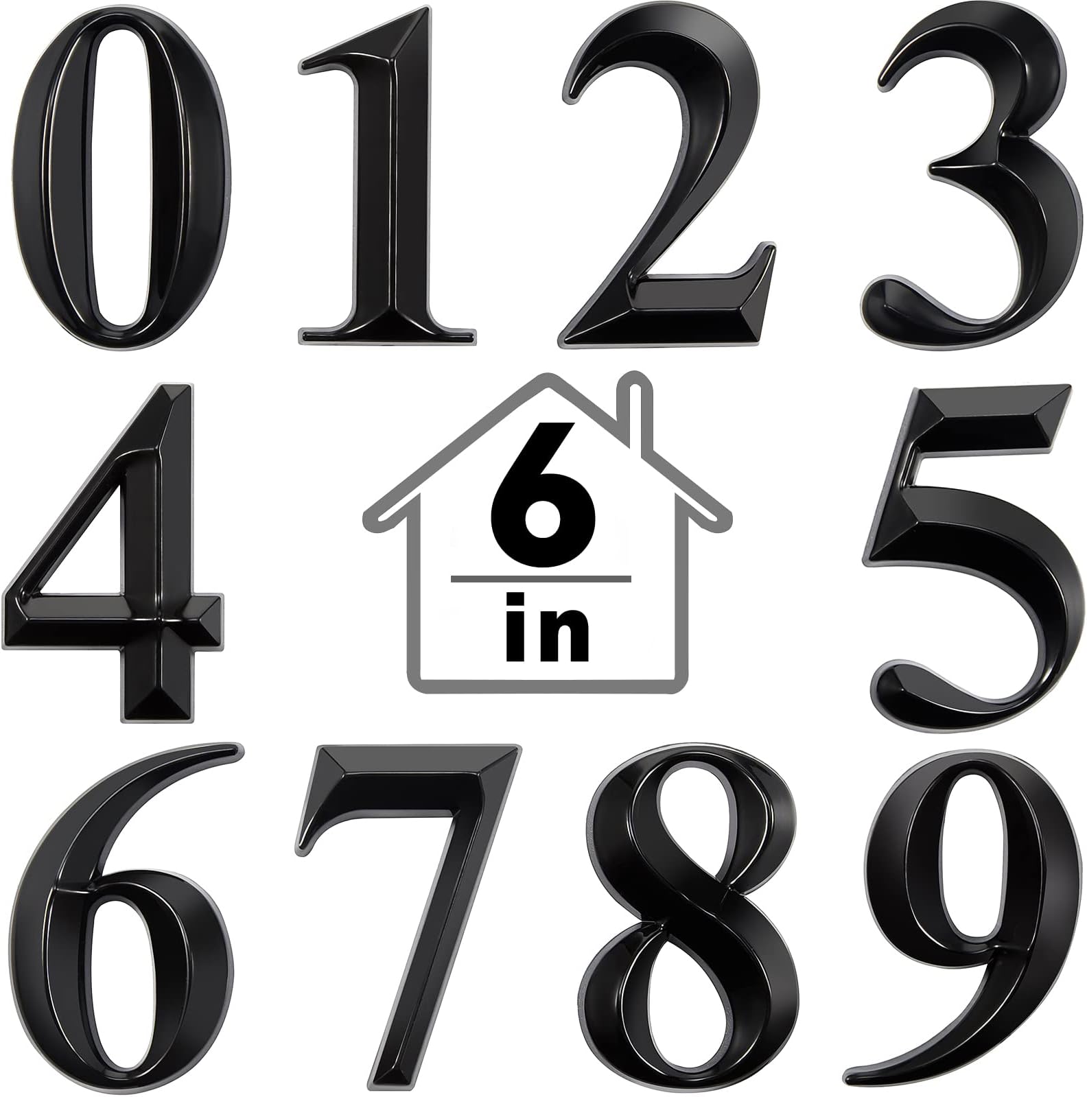 Amazon.com: Mailbox Numbers for Outside, H2MTOOL 12 Sheets 3 inch 0-9 A ...