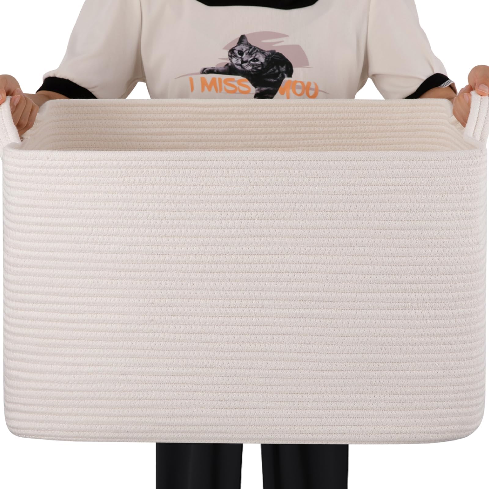 Amazon.com: XUANGUO Large Rectangle Blankets Basket Living Room 22"x17 ...