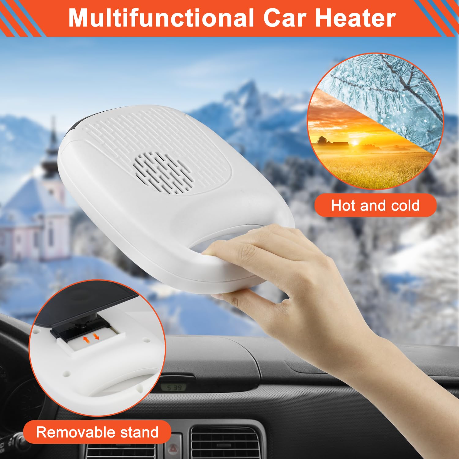 FILBA Car Heater 2 in 1 Automobile Windshield Fast Heaters That Plugs ...