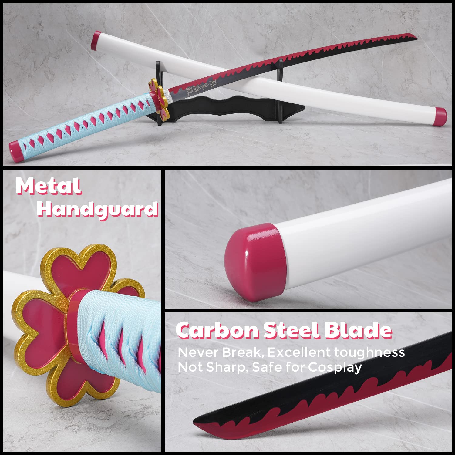 Snapklik.com : Carbon Steel Mitsuri Sword, Real Metal Cosplay Anime ...