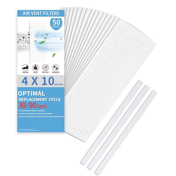 Buy Air Vent Filter,Vent Filters,Heater Vent Register Filters, 50 Pack ...