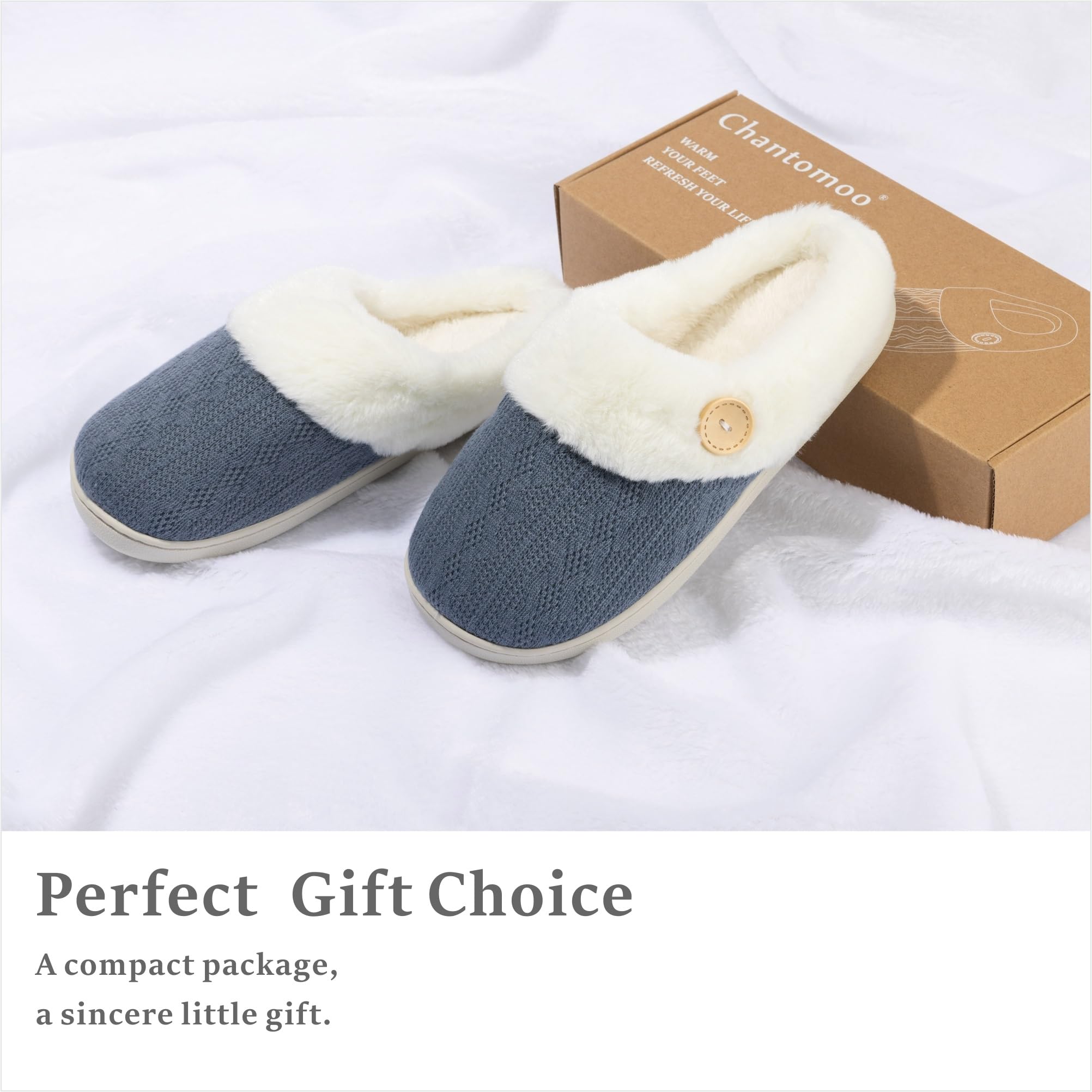 Snapklik.com : Womens Slipper Warm Comfy Memory Foam House Slippers ...