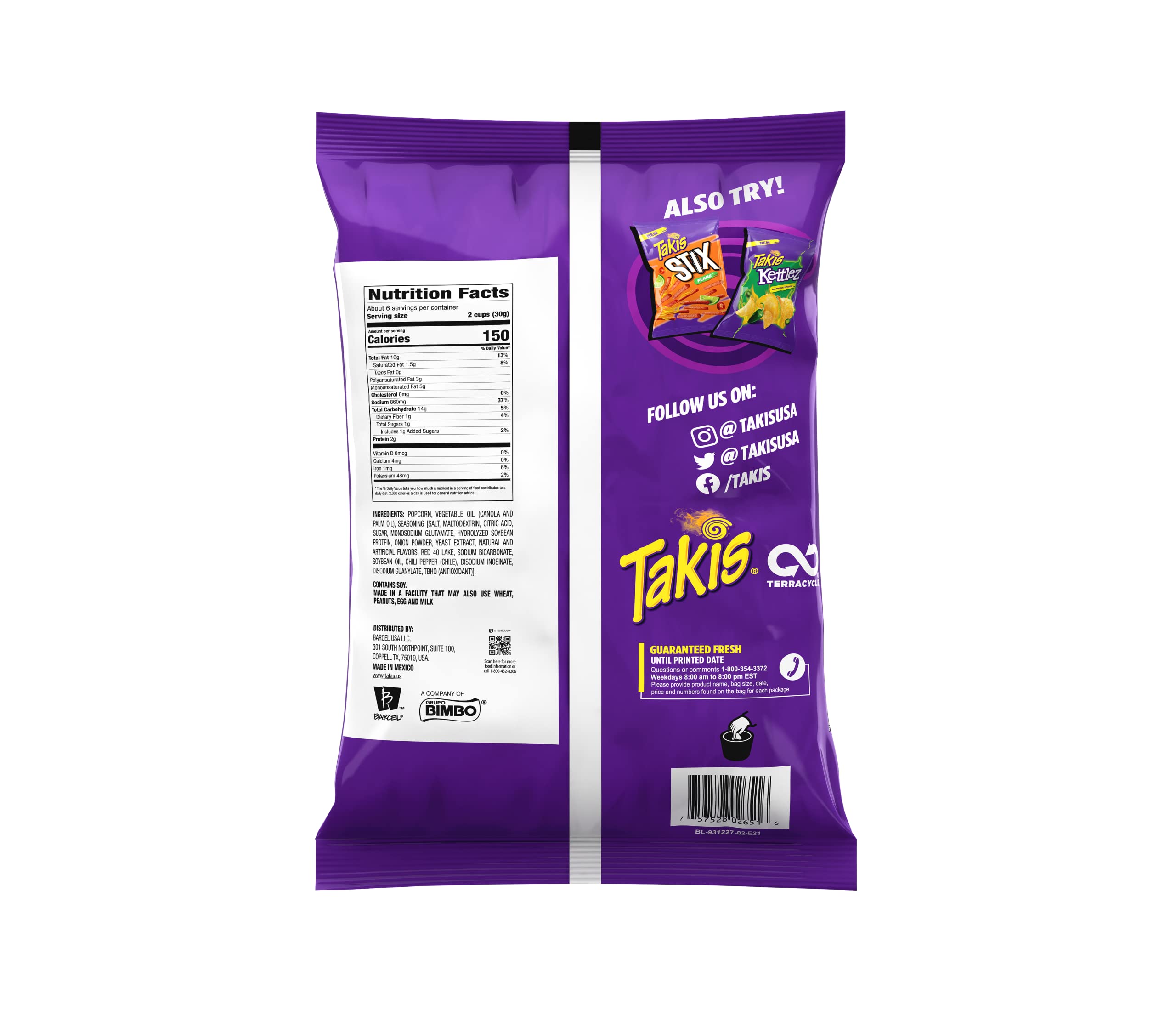 Takis Pop Fuego Popcorn Hot C...B08125R8SC | Encarguelo.com